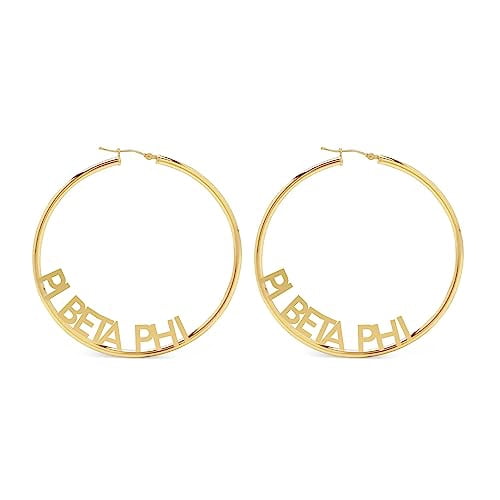 Sorority Shop Pi Beta Phi- Hoop 18K Gold Plated Dainty Earrings for ...