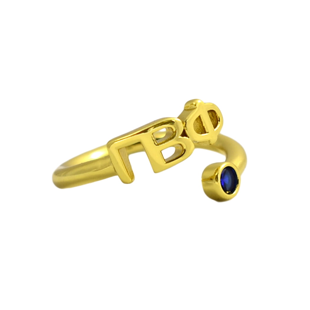 Sorority Shop Pi Beta Phi Stacking Ring Set - Adjustable Rings with 18k ...