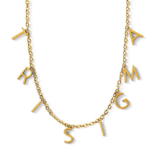 Sorority Shop Sigma Sigma Sigma Necklace — SSS Name Necklace, 18K Gold ...