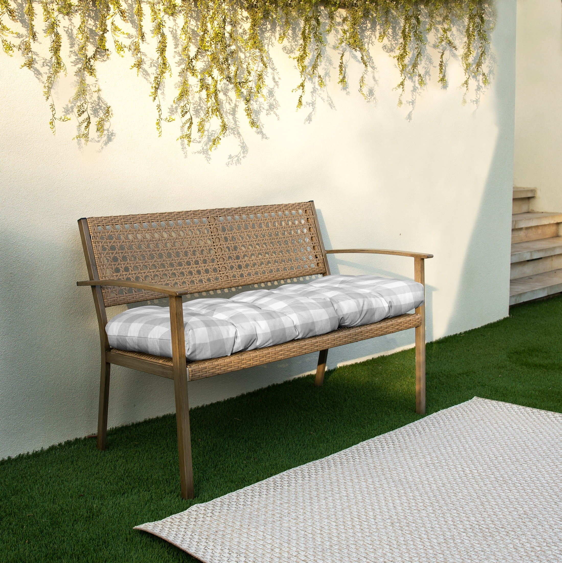 Sorra Home Anderson Sea Salt Bench Cushion 37 in x 17 in x 2 in ...