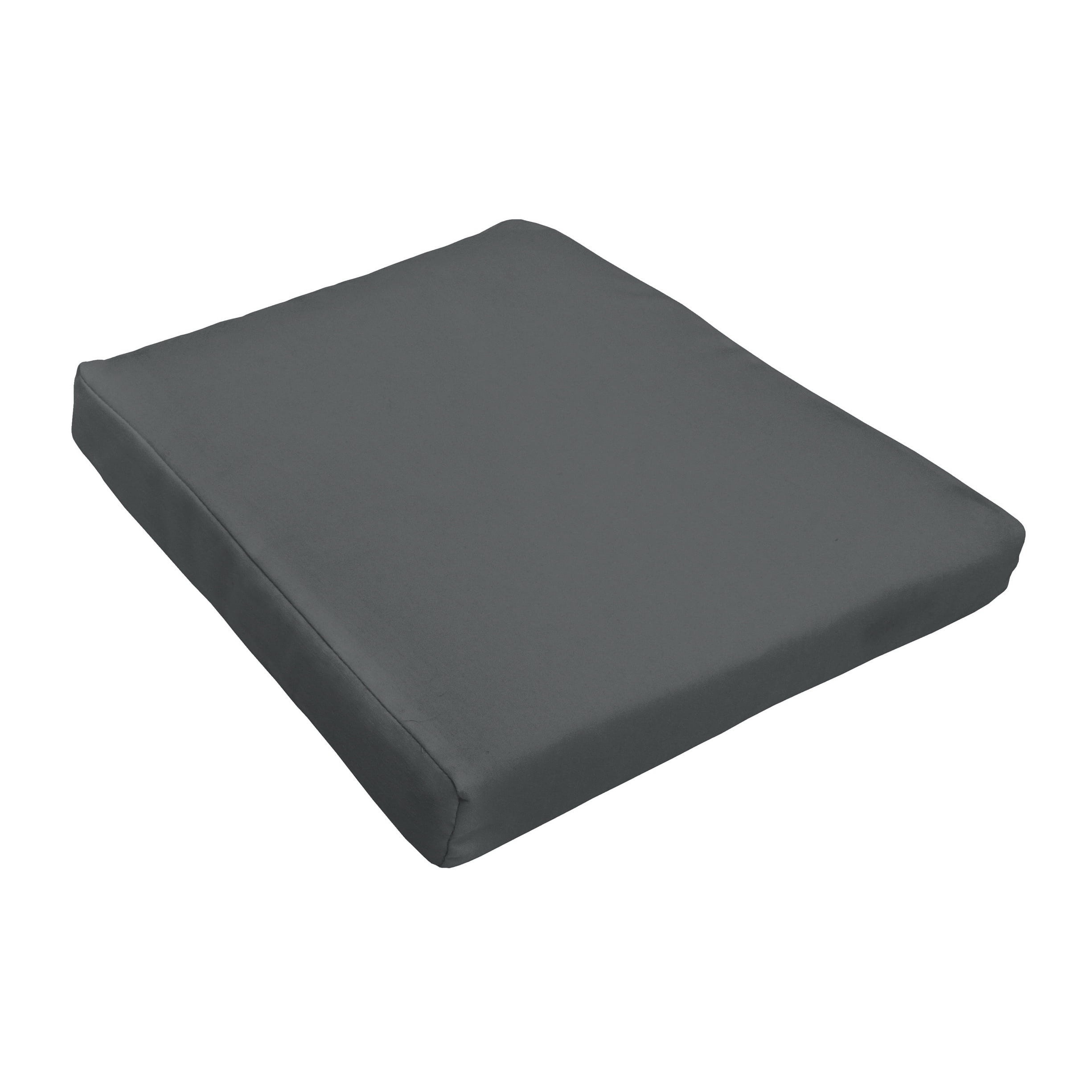 Sorra Home Charcoal Grey Indoor/Outdoor Tapered Cushion, Round Front ...