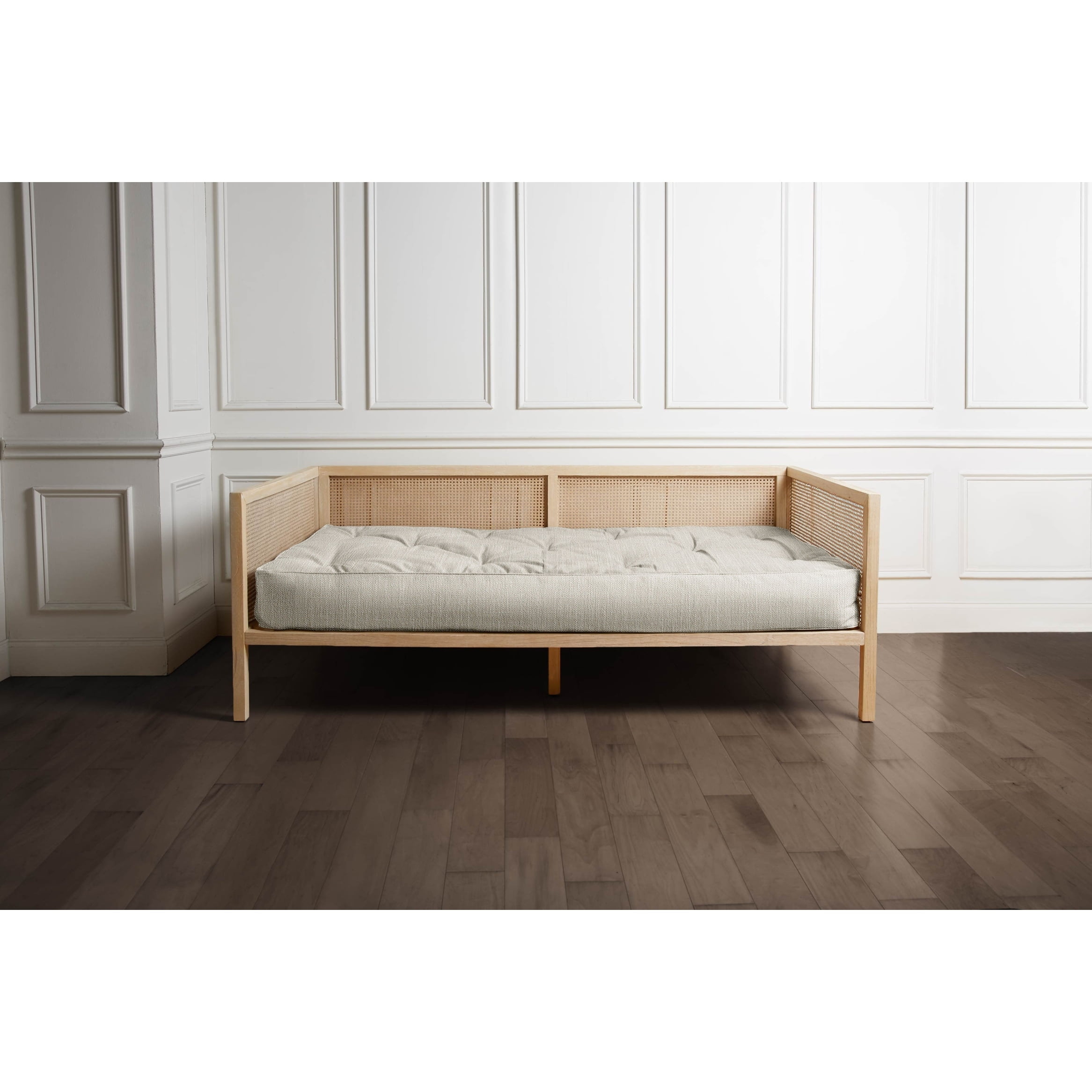 Sorra Home Corded Linen Texture Daybed Mattress (Mattress Only) Beige ...