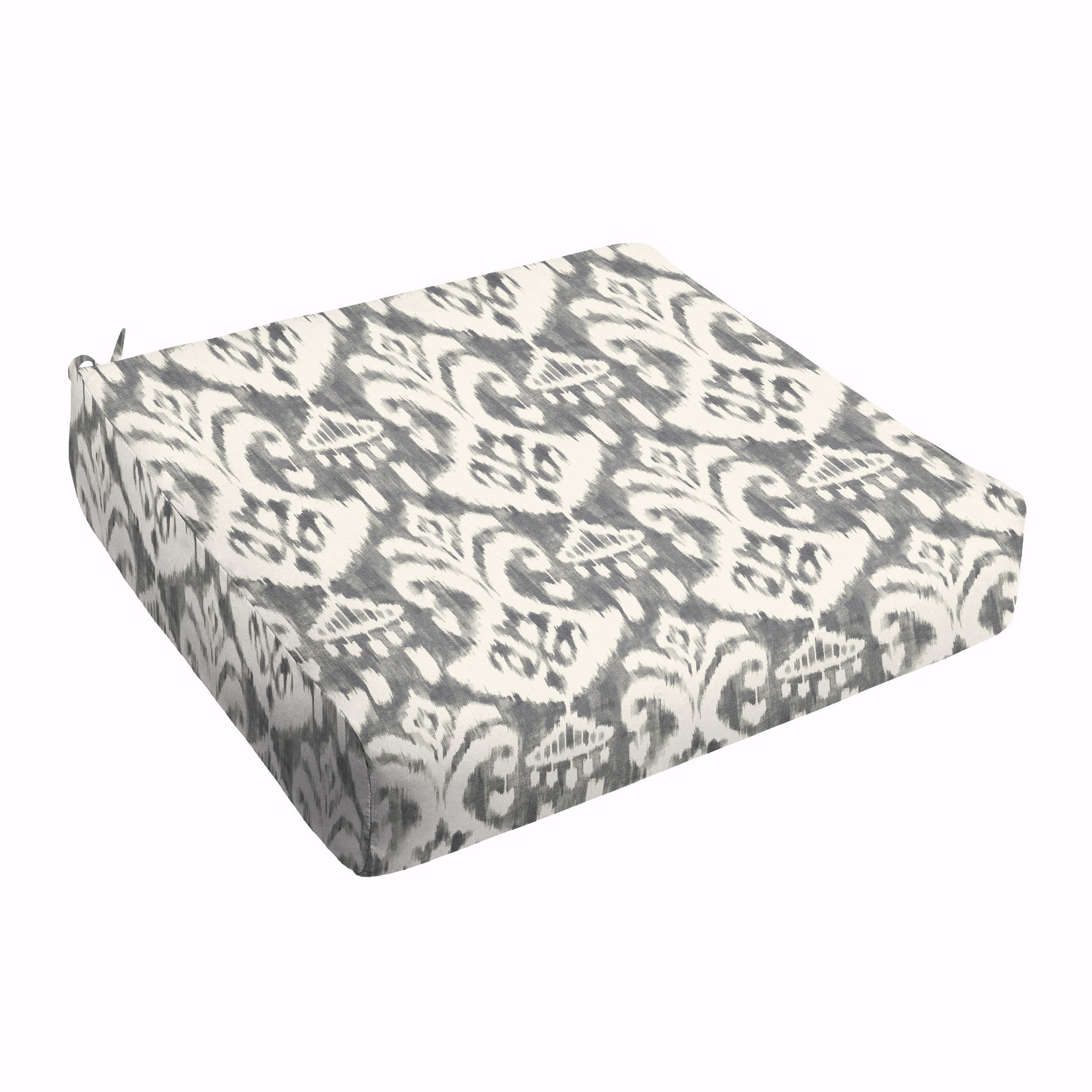 Sorra Home Grey and Cream Indoor/Outdoor Deep Seating Cushion, Round ...