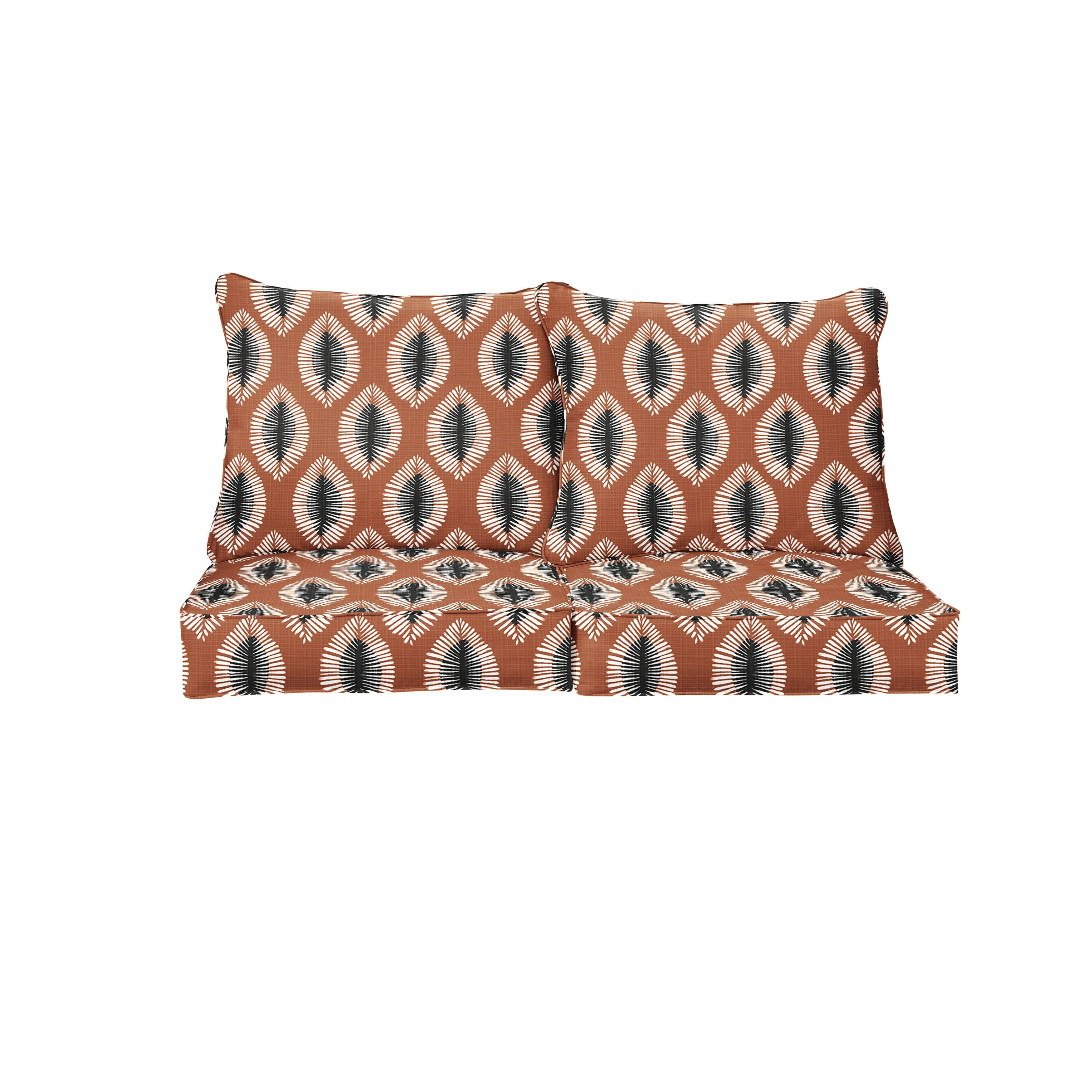Sorra Home Hayden Sunstone Indoor Outdoor Deep Seating Loveseat Pillow