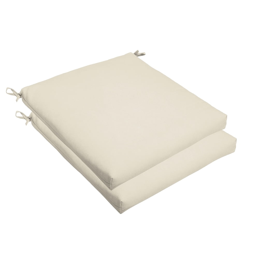 Sorra Home Ivory 20 x 2.5-inch Chair Cushion - Bristol (Set of 2 ...
