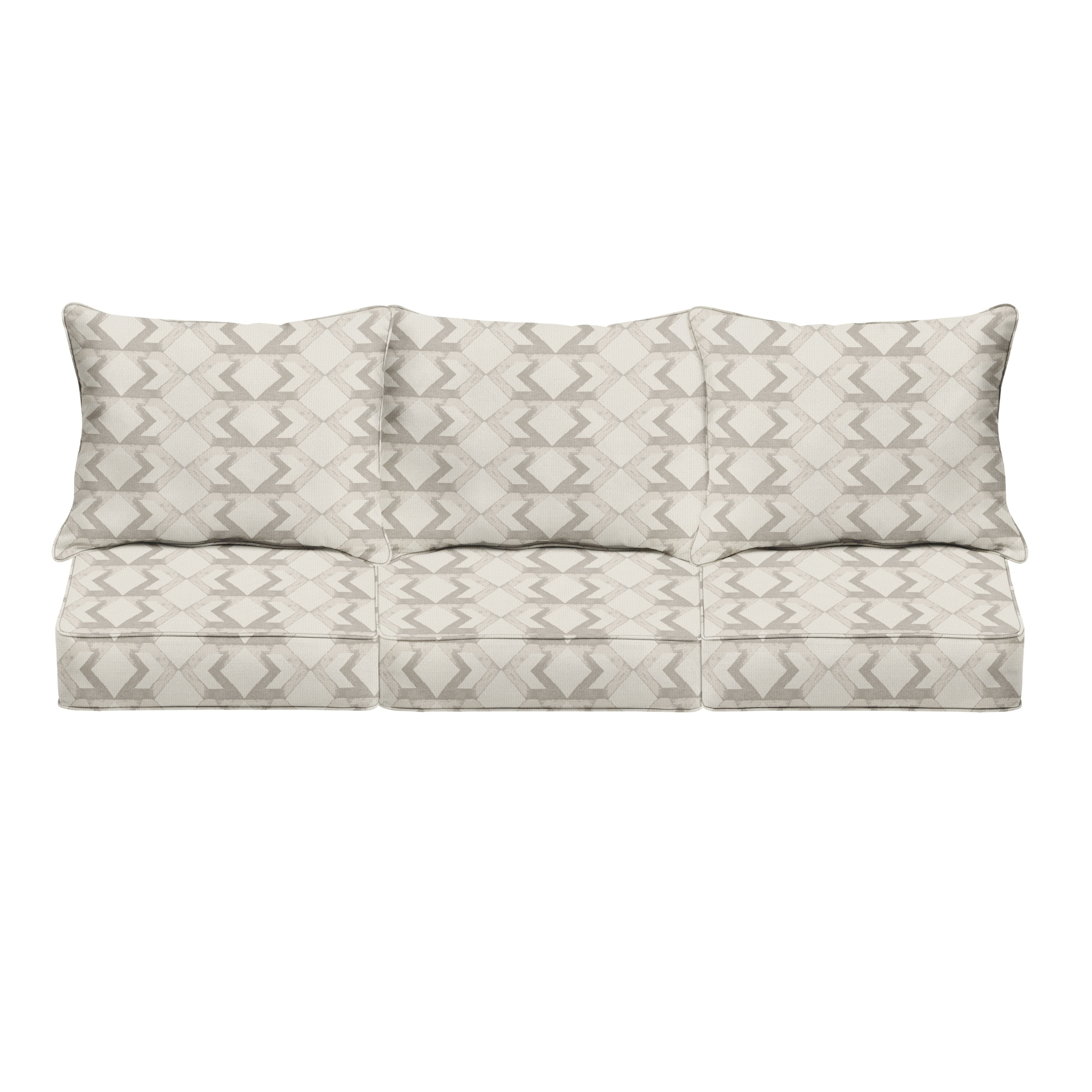 Sorra Home Outdura Saxon Linen Indoor/Outdoor Corded Pillow and Cushion ...