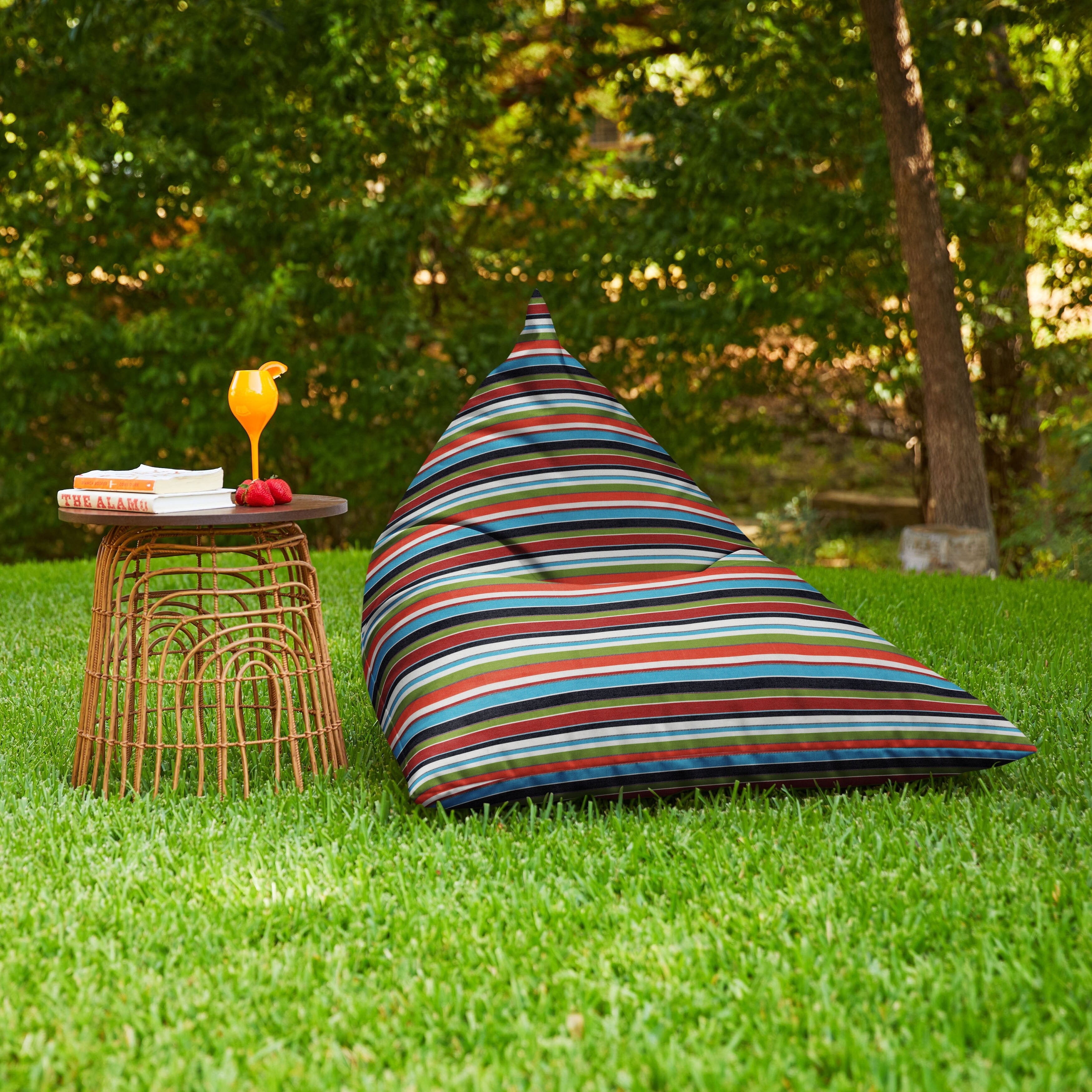 Sorra Home Sunbrella Outdoor Bean Lounger Carousel Confetti - Large ...