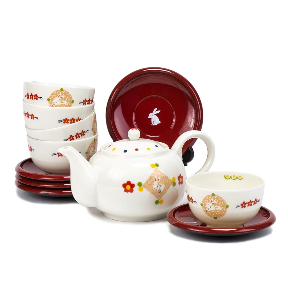 Sorriso Club Porcelain Rabbit Tea Set - Teacup, Saucer, Teapot ...