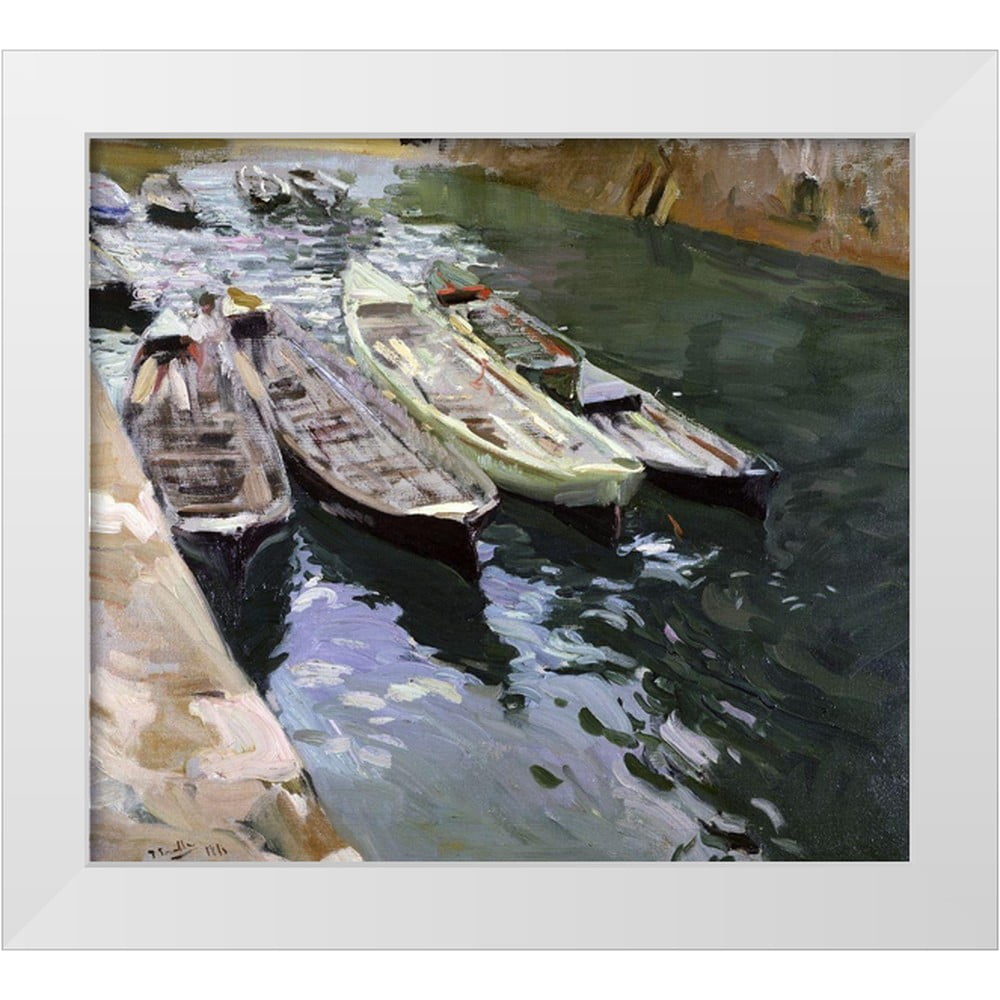 Sorrolla y Bastida, Joaquin 22x20 White Modern Wood Framed Museum Art ...
