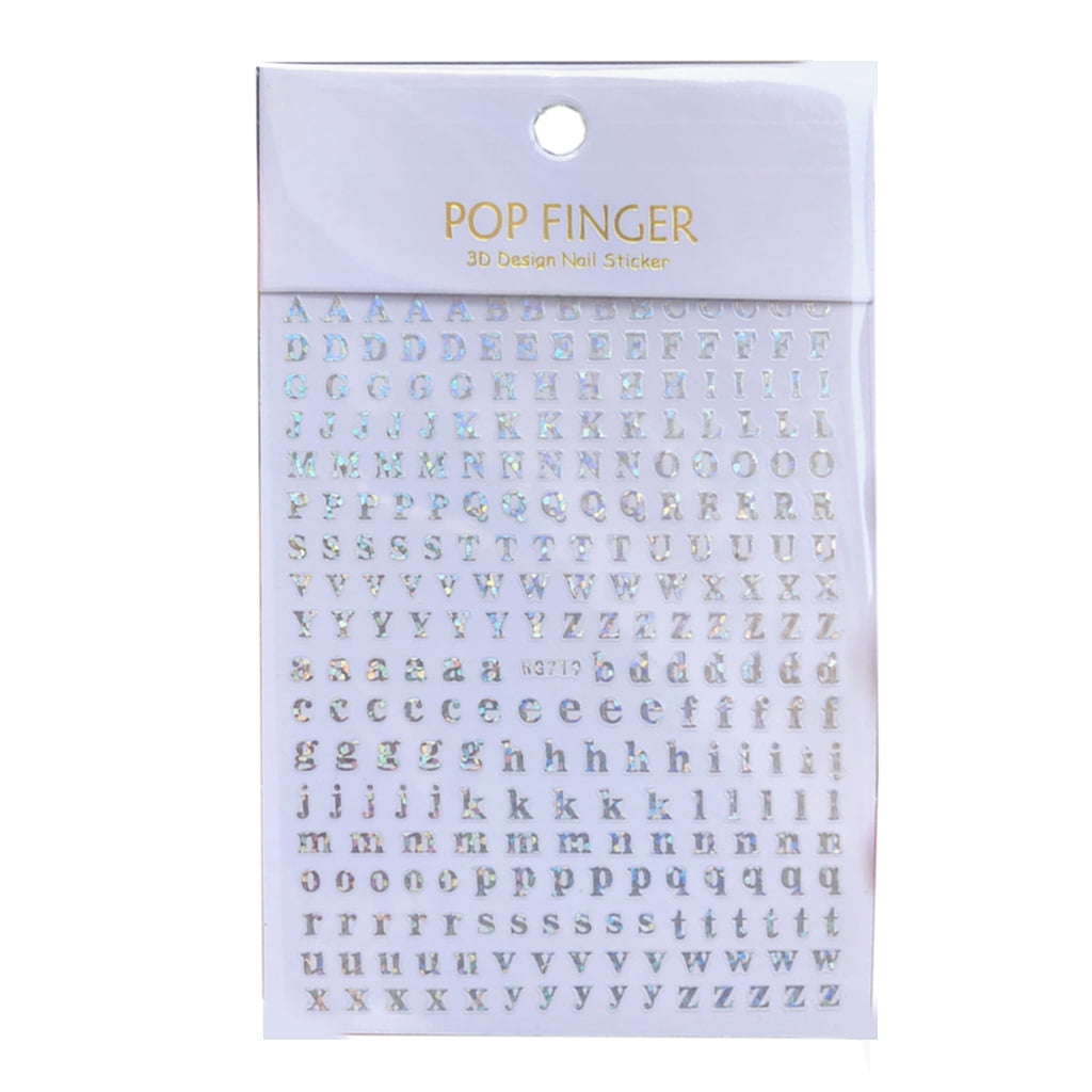 Sorrowso 26 Alphabet Stickers Glitter Self Adhesive Uppercase Letter ...