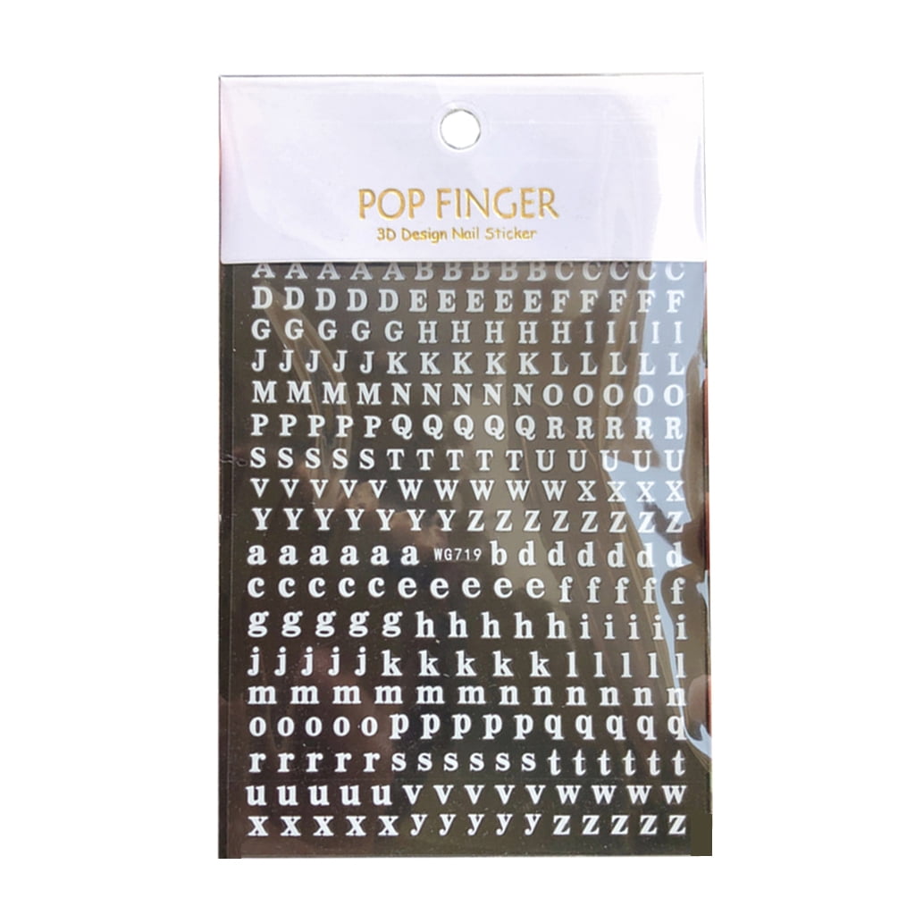 Sorrowso 26 Alphabet Stickers Glitter Self Adhesive Uppercase Letter ...