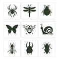 Sorrowso 9Pieces Insect Stencils Reusable PET Templates for Kids ...