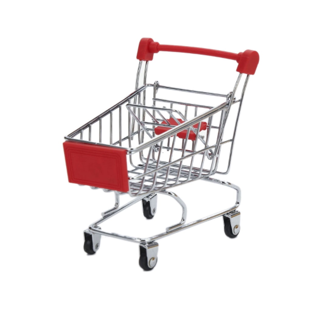 Sorrowso Mini Supermarket Hand Trolley Shopping Utility Cart Storage ...