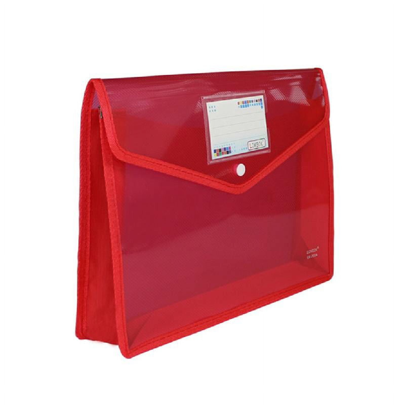 Sorrowso Plastic File Bag Clear Data Bag Folder Ticket Bag Papers Pouch ...