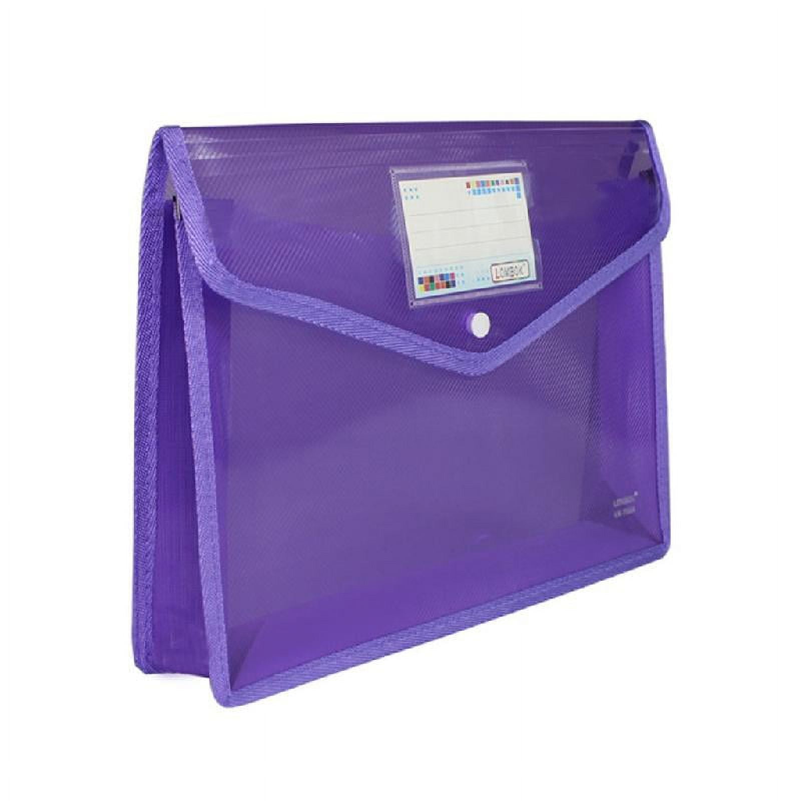 Sorrowso Plastic File Bag Clear Data Bag Folder Ticket Bag Papers Pouch ...