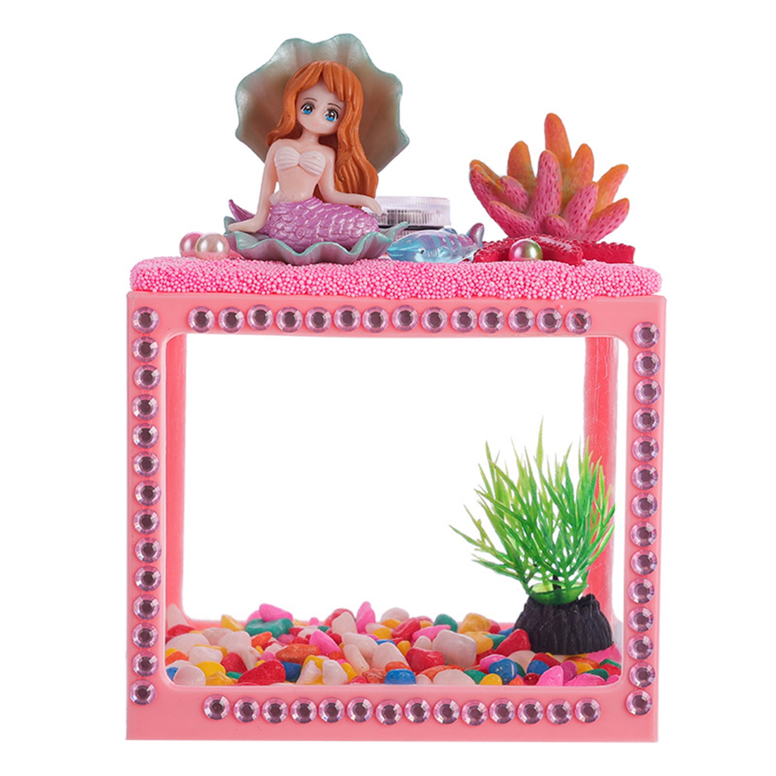 Sorrowso DIY Mini Acrylic Aquarium, Betta Fish Tank, Reptile Feeding ...