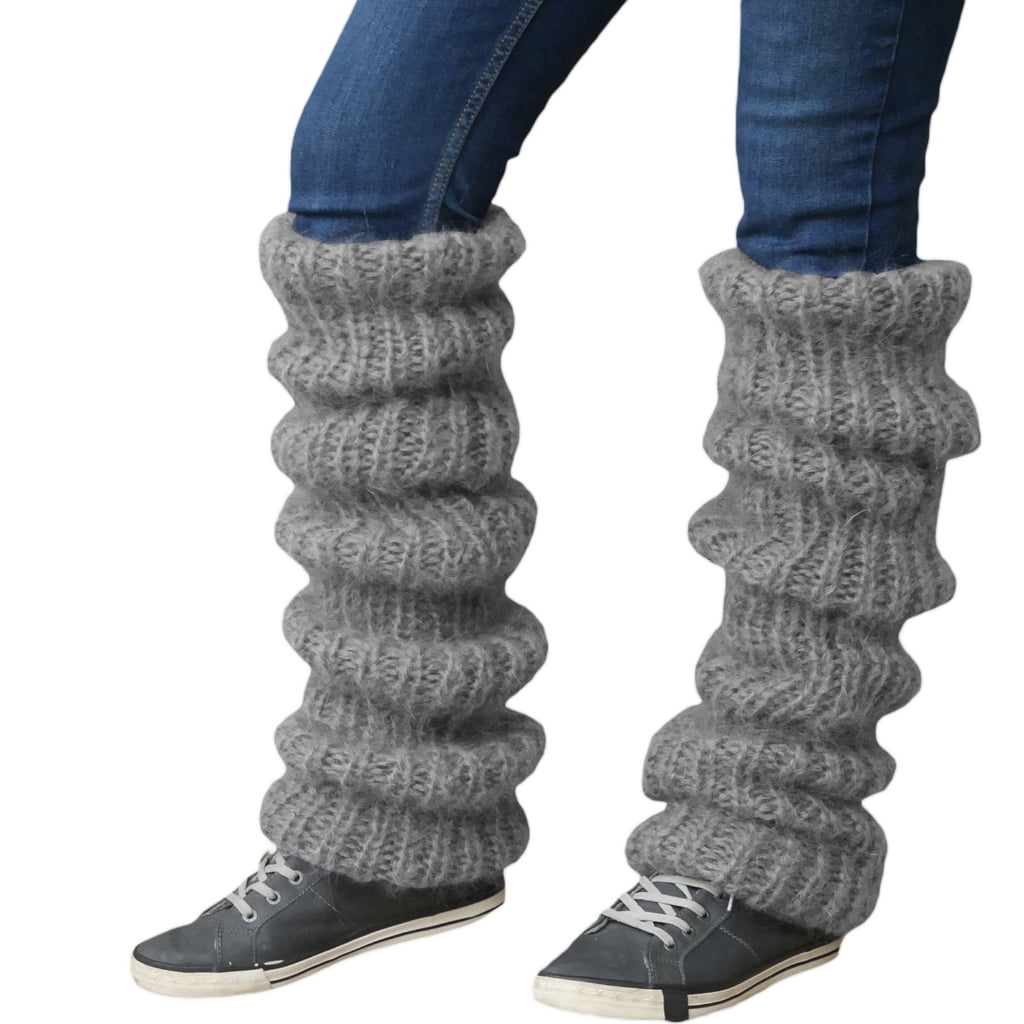 Sorrowso Women Chunky Knitted Leg Warmers Long Socks Slouchy Furry Boot ...