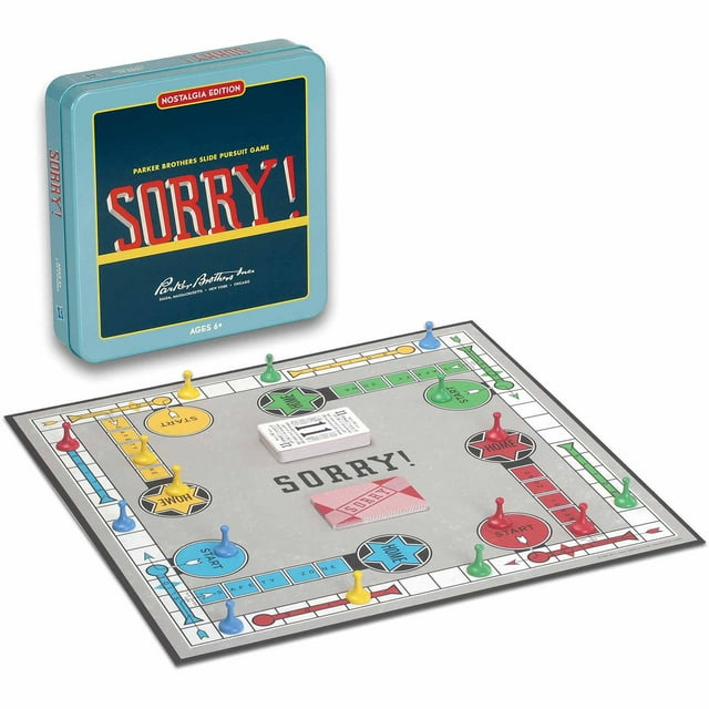Classic Sorry Board Game for Kids - Nostalgia Edition in Collectible ...