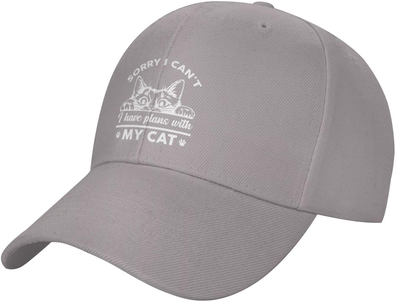Sorry I Can't I Have Plans with My Cat Baseball Cap Golf Dad Hat Black ...