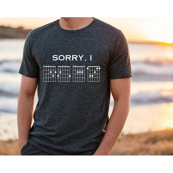 Sorry I DGAF Funny Guitarist Guitar Tab Joke Slogan T-Shirt - Mens and ...
