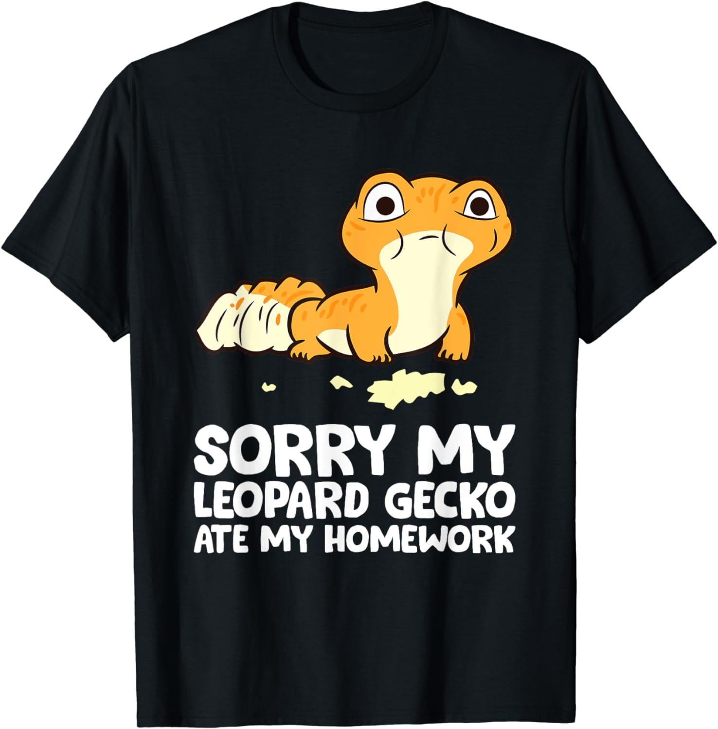 Sorry My Leopard Gecko Ate My Homework Kids School Gecko T-Shirt ...