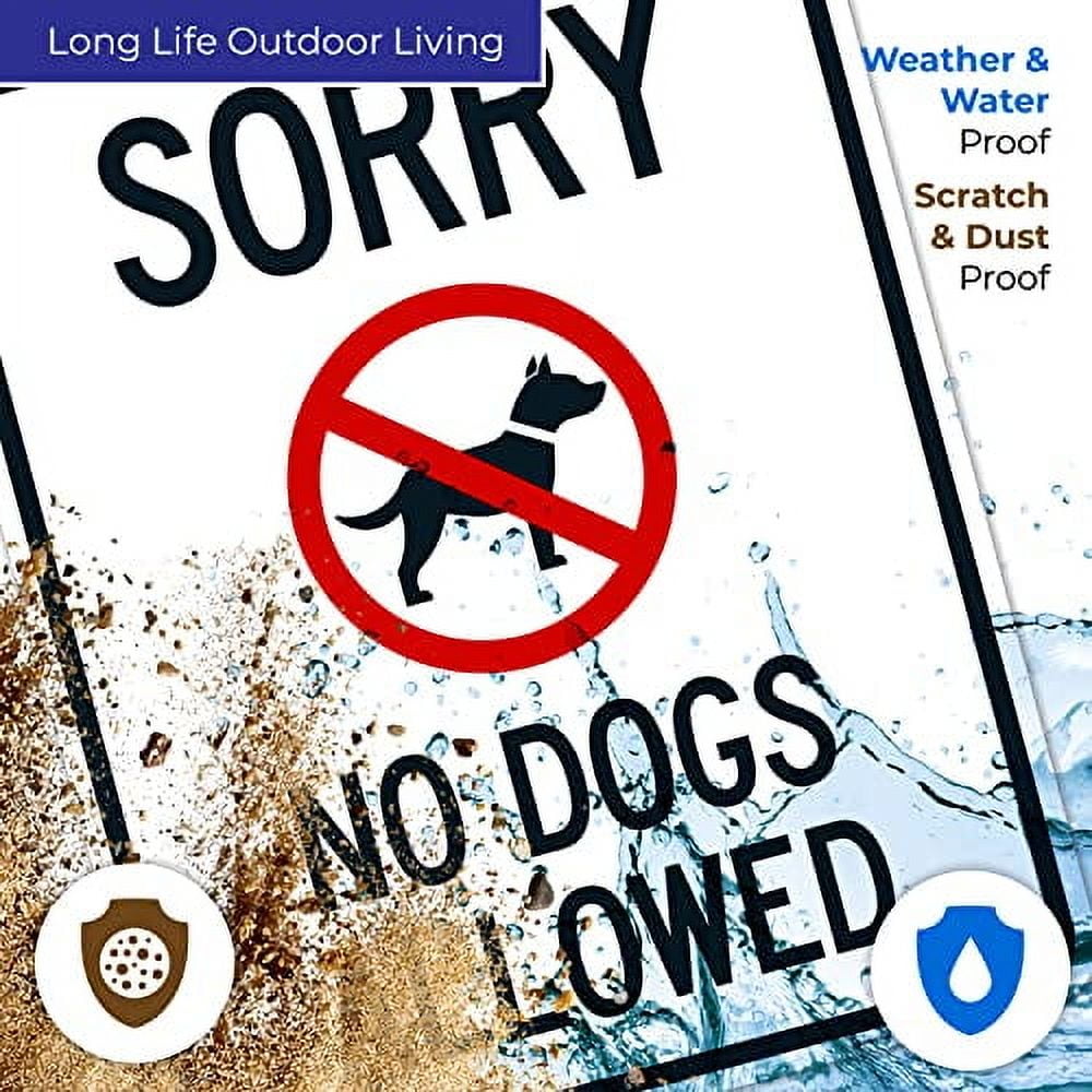 Sorry No Dogs Allowed Sign Sign, 24x30 Inches, Rust Free .063 Aluminum ...