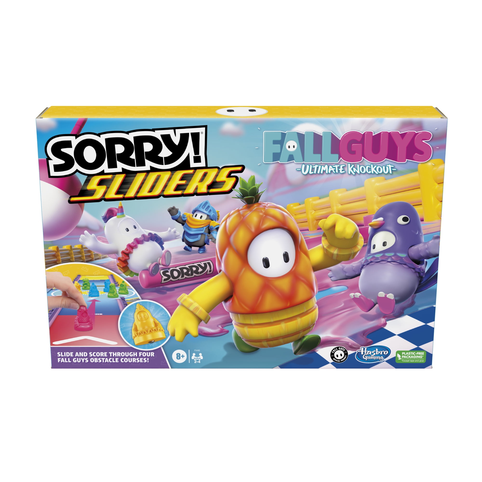 Hasbro's Sorry! Sliders Fall Guys Ultimate Knockout Family Board Game ...