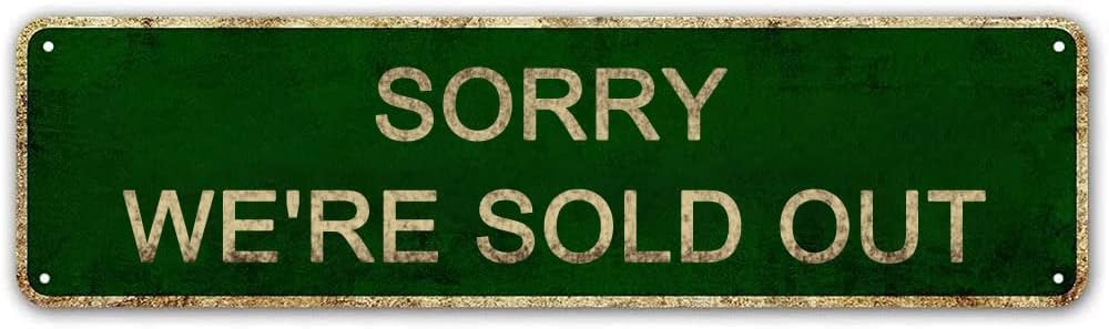 Sold Out Sign