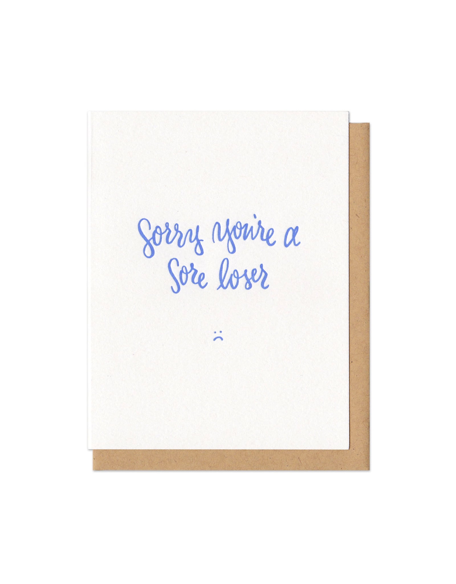 Sorry You're a Sore Loser Greeting Card – Funny Apology Card – Blank ...