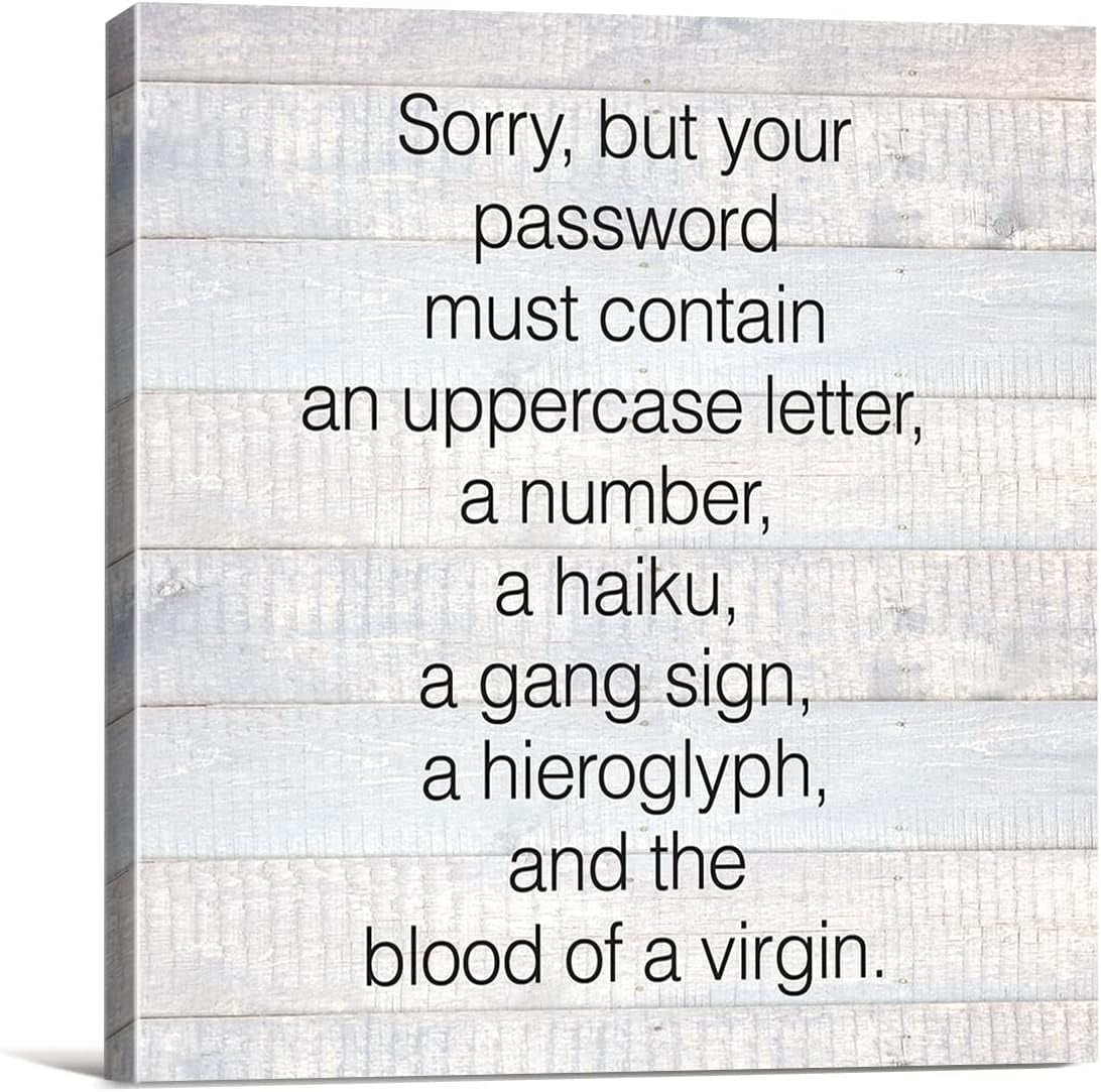 Sorry but Your Password Must Contain Farmhouse Wood Box Sign Desk Decor ...