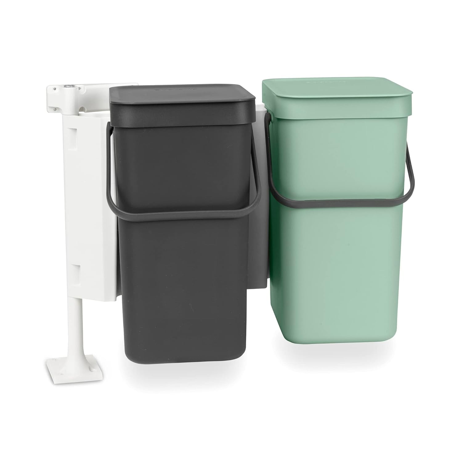 Sort & Go Built-in Cupboard Recycling Cans (2 X 3.2 Gal/Dark Gray ...