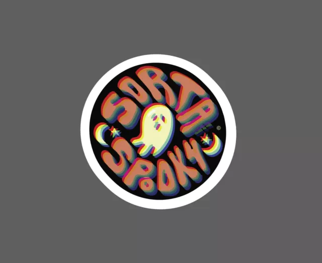 Sorta Spooky Sticker Ghost Trippy Waterproof Sticker Phone Decal Water ...