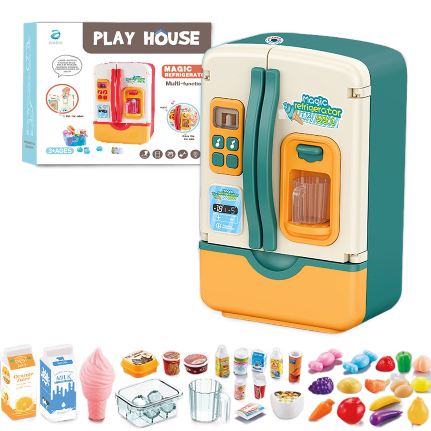 Sorting Snacks Mini Fridge ,Ages 3-8, Gift for Boys Girl Snack Toys ...