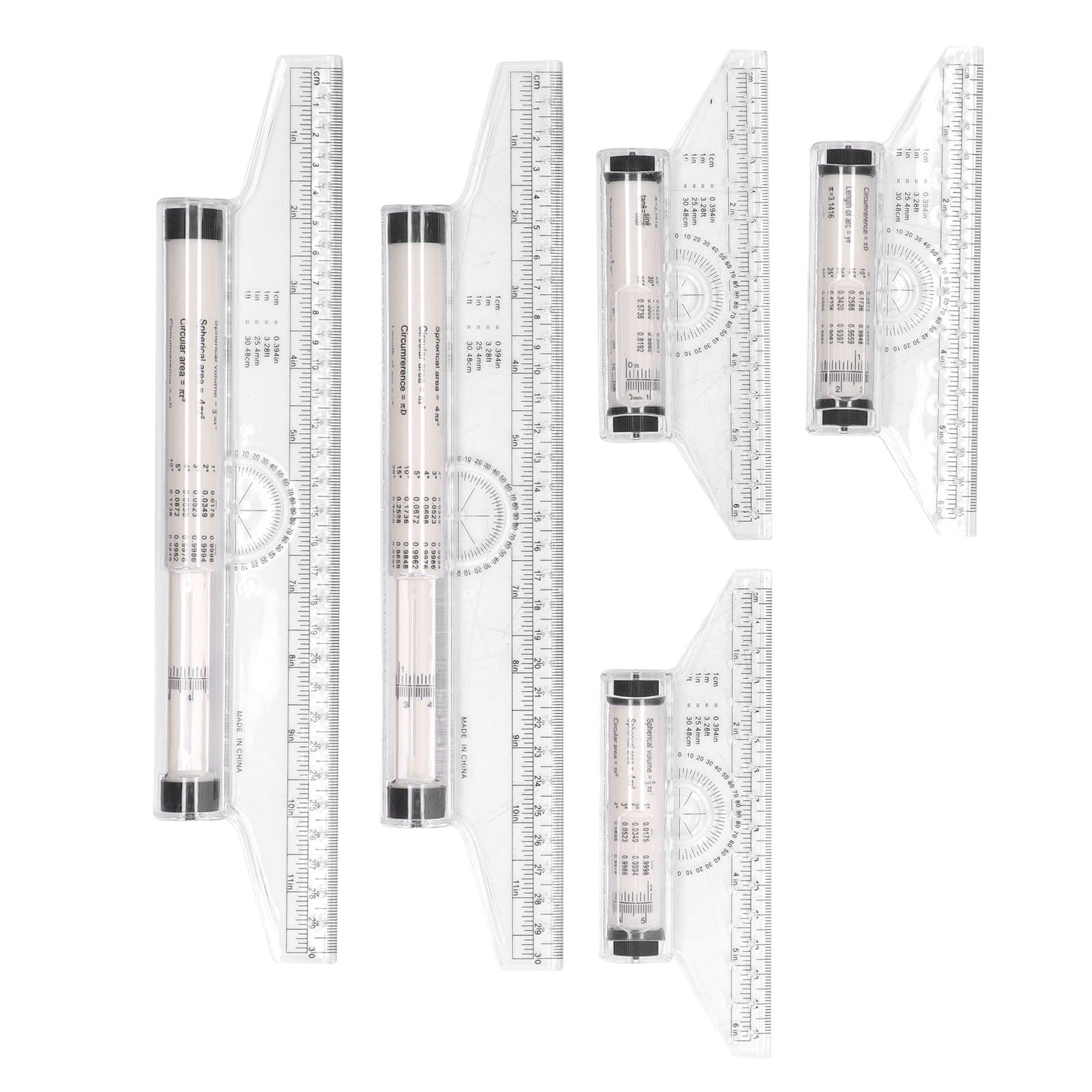 Sorven Roller Ruler Measuring Rolling Ruler, Practical Transparent 5pcs ...