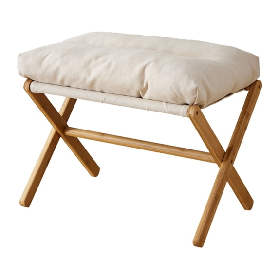 Sorven Small Stool with Cushion Modern Multifunctional Foot Stool X Leg ...