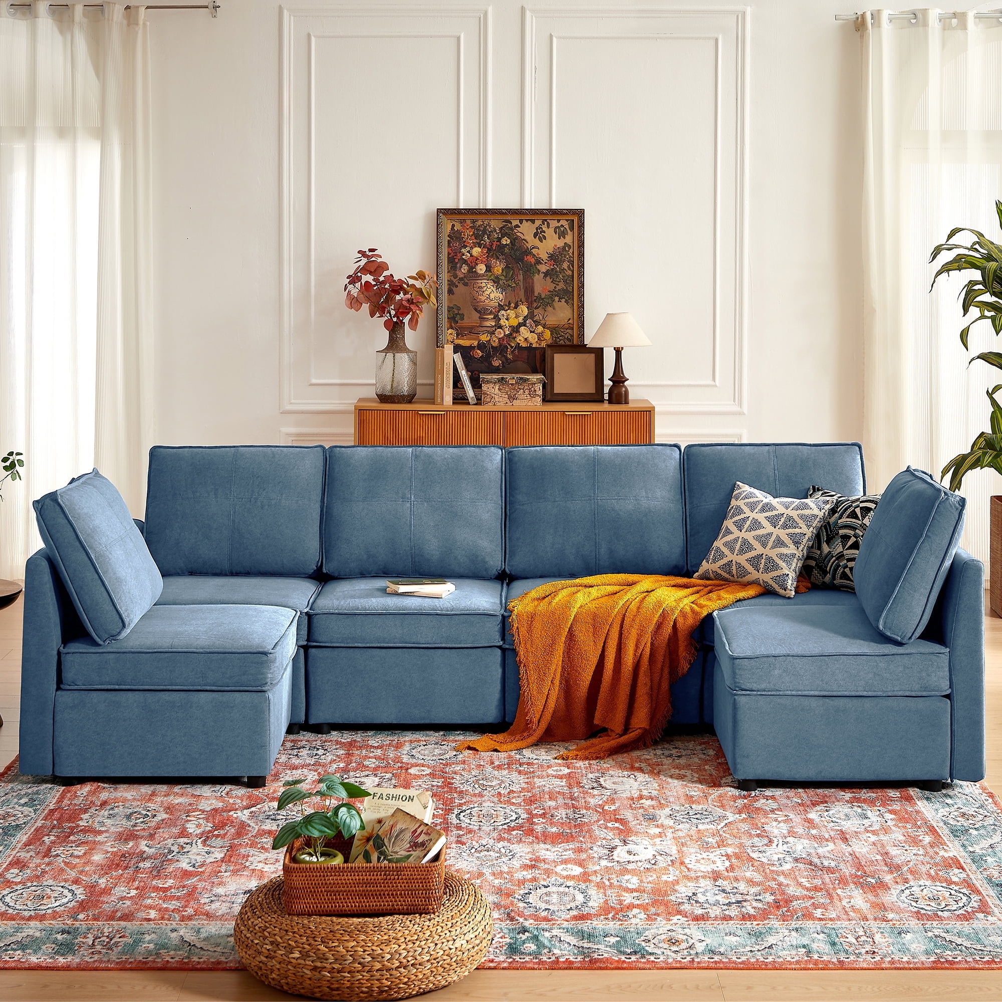 Soscana Modular Sectional Sofa, Flexible Custome U Shaped Sleeper Sofa ...