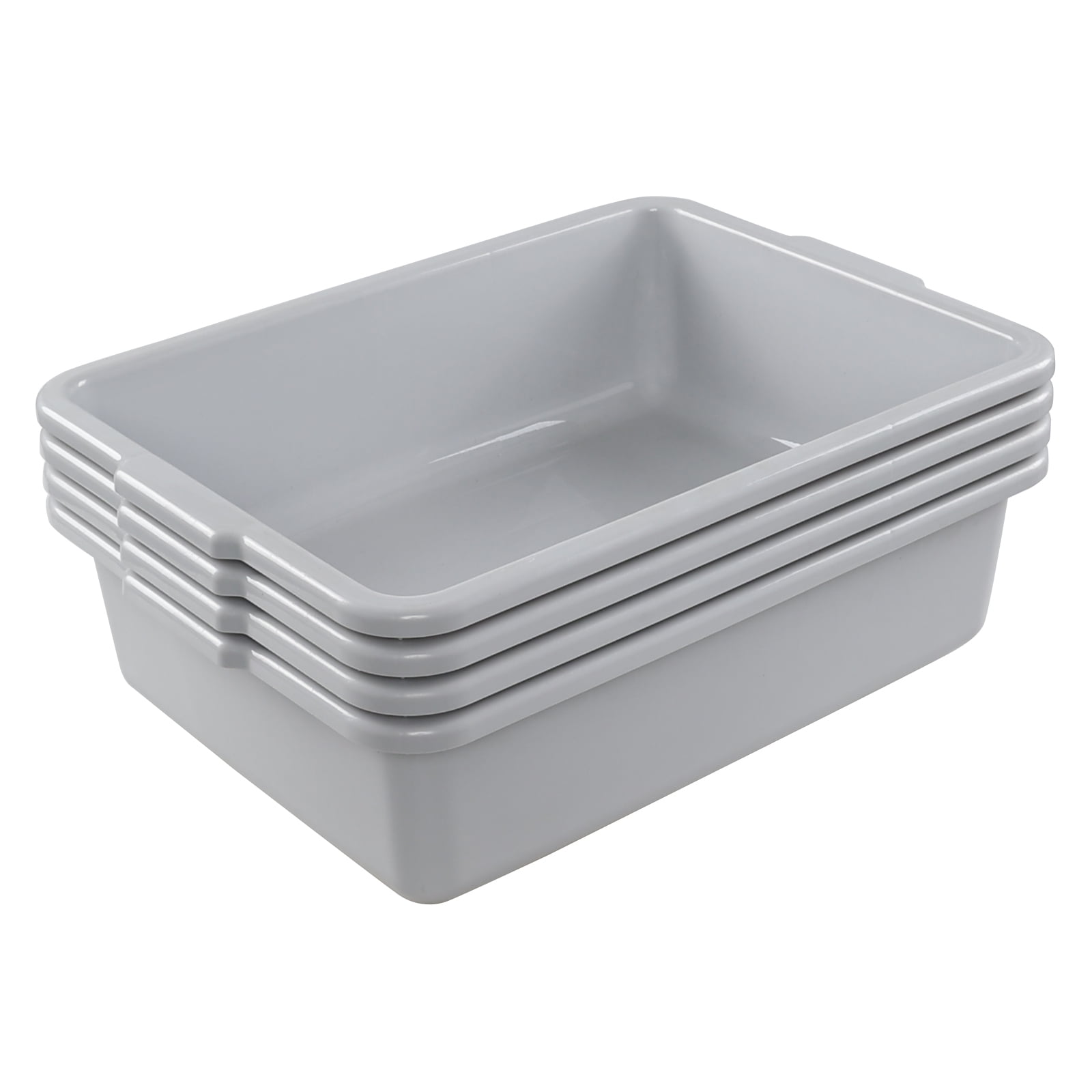 Sosody 24 L Plastic Commercial Bus Tubs, Large Utility Bus Boxes, 4 ...