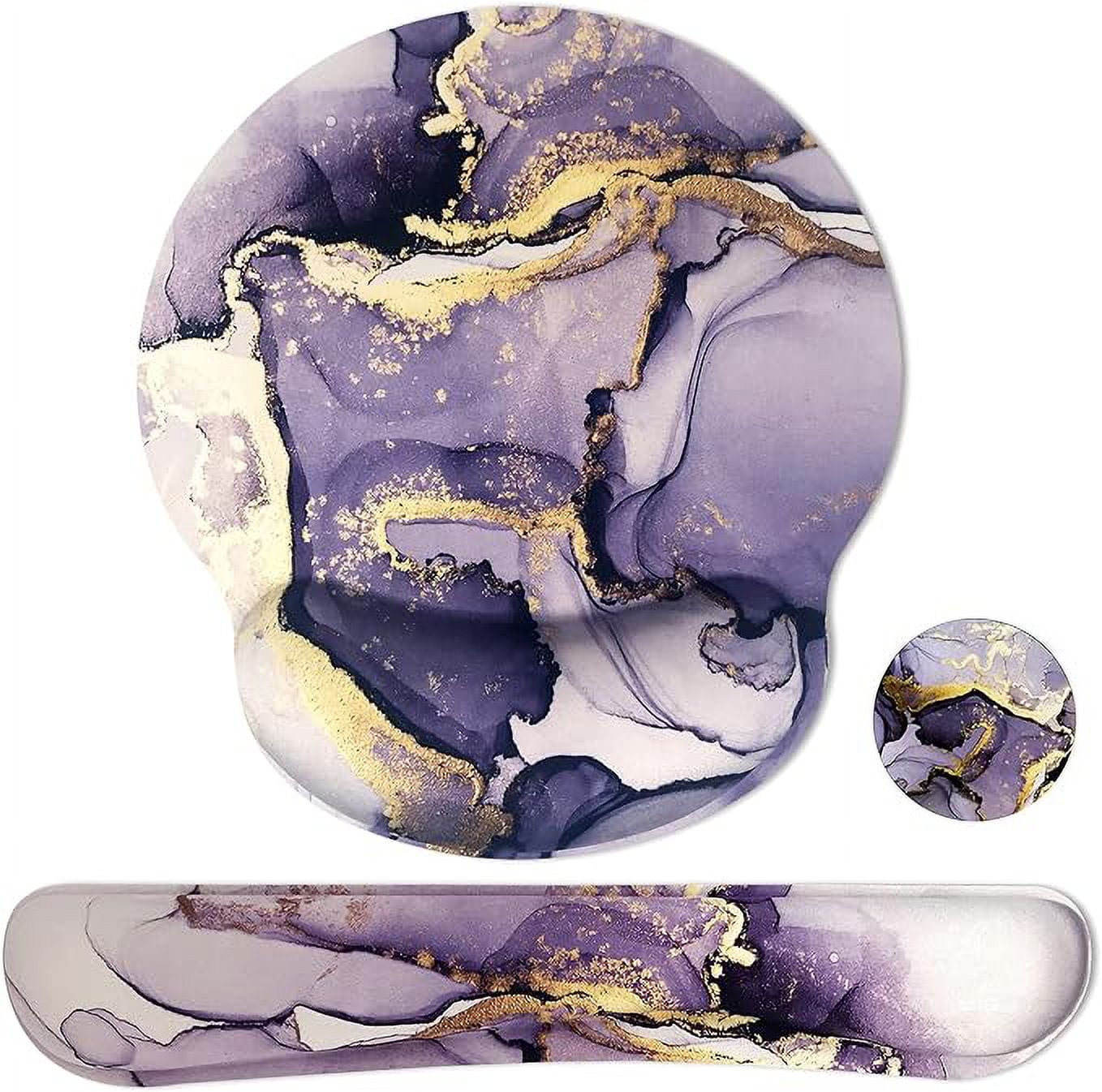 Sosolong Purple Marble Mouse pad for Office and Laptop, Keyboard Wrist ...