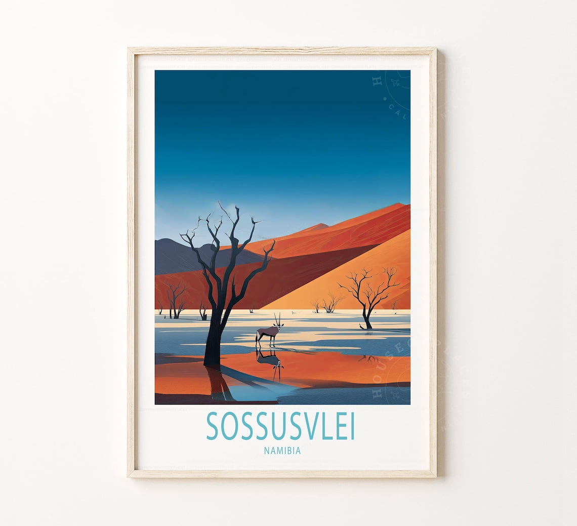 Sossusvlei Namibia Travel Wall Art 2, Unframed Canvas 24x36in - Walmart.com