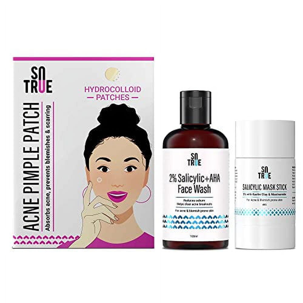Sotrue Face Kit For Acne Prone & Oily Skin (Salicylic Acid Face Wash ...