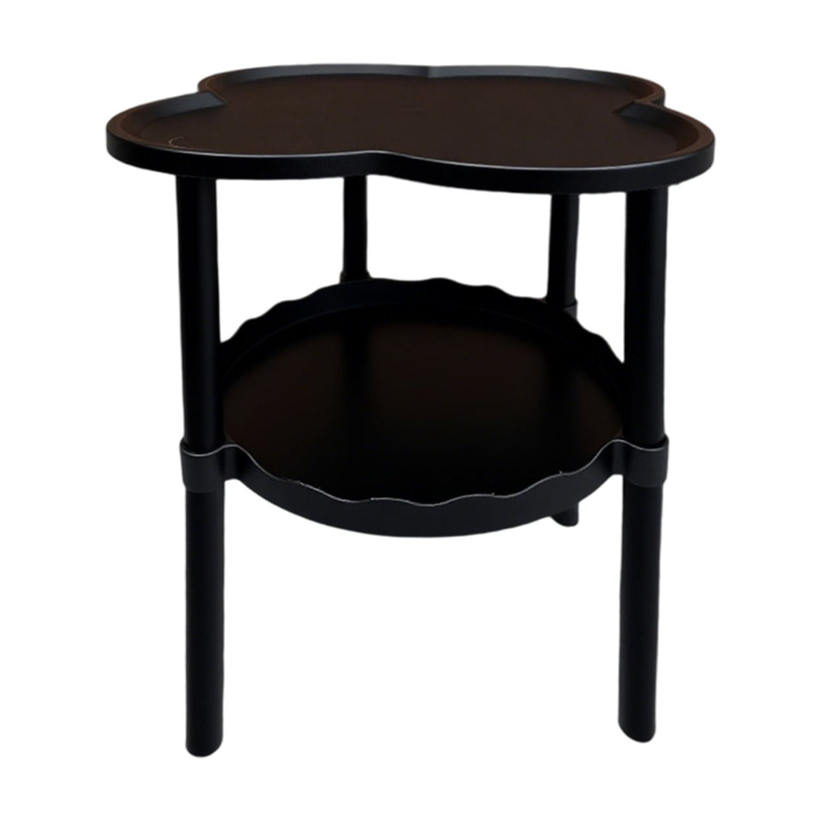 SouMaox Movable Sofa Side Table Double Tier Rolling Snack Tray Cloud ...
