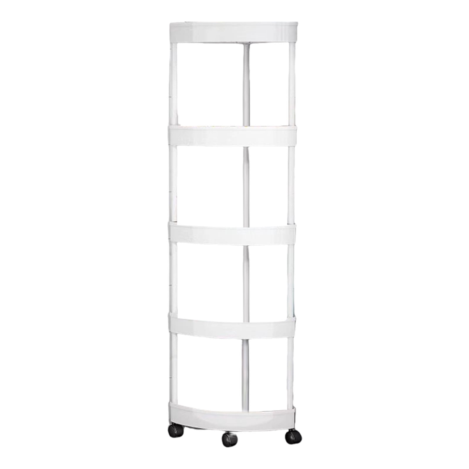 SouMaox Rolling Storage Cart Mobile Corner Shelving Unit Multipurpose ...