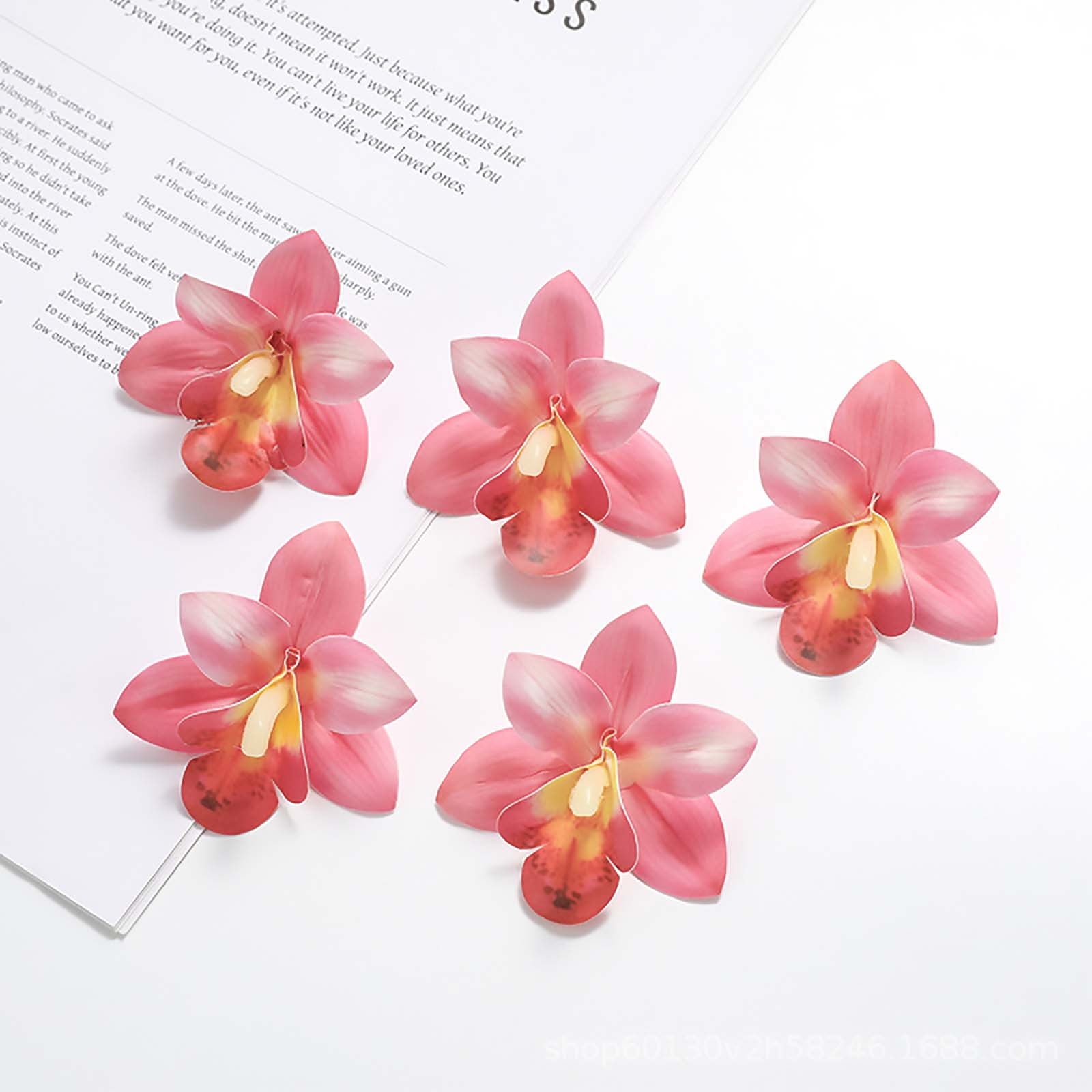 SouMaox Simulation Flower Heads Realistic Cloth Petals Floral ...
