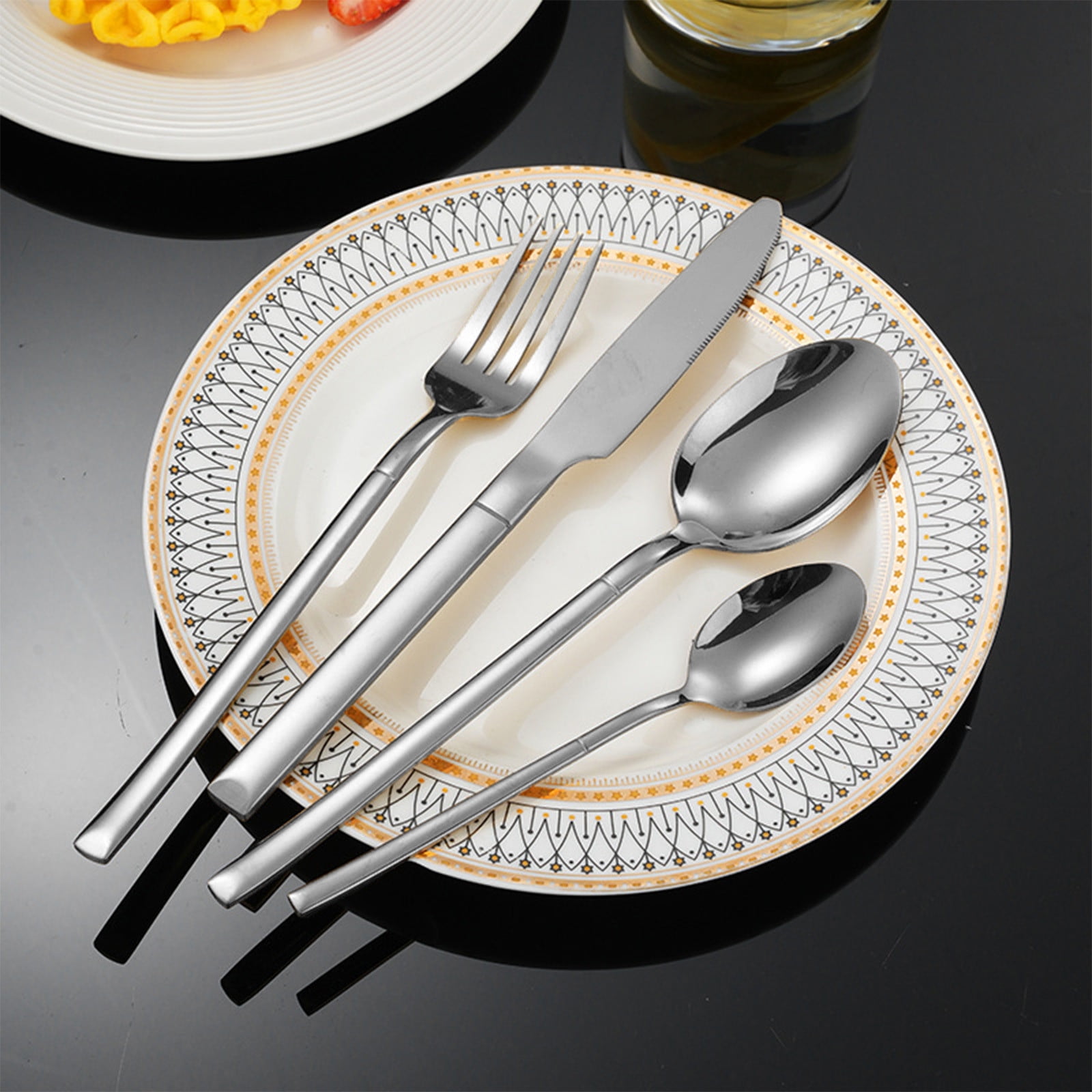 SouMaox Stainless Steel Cutlery Set, Complete Dining Collection, Mirror ...