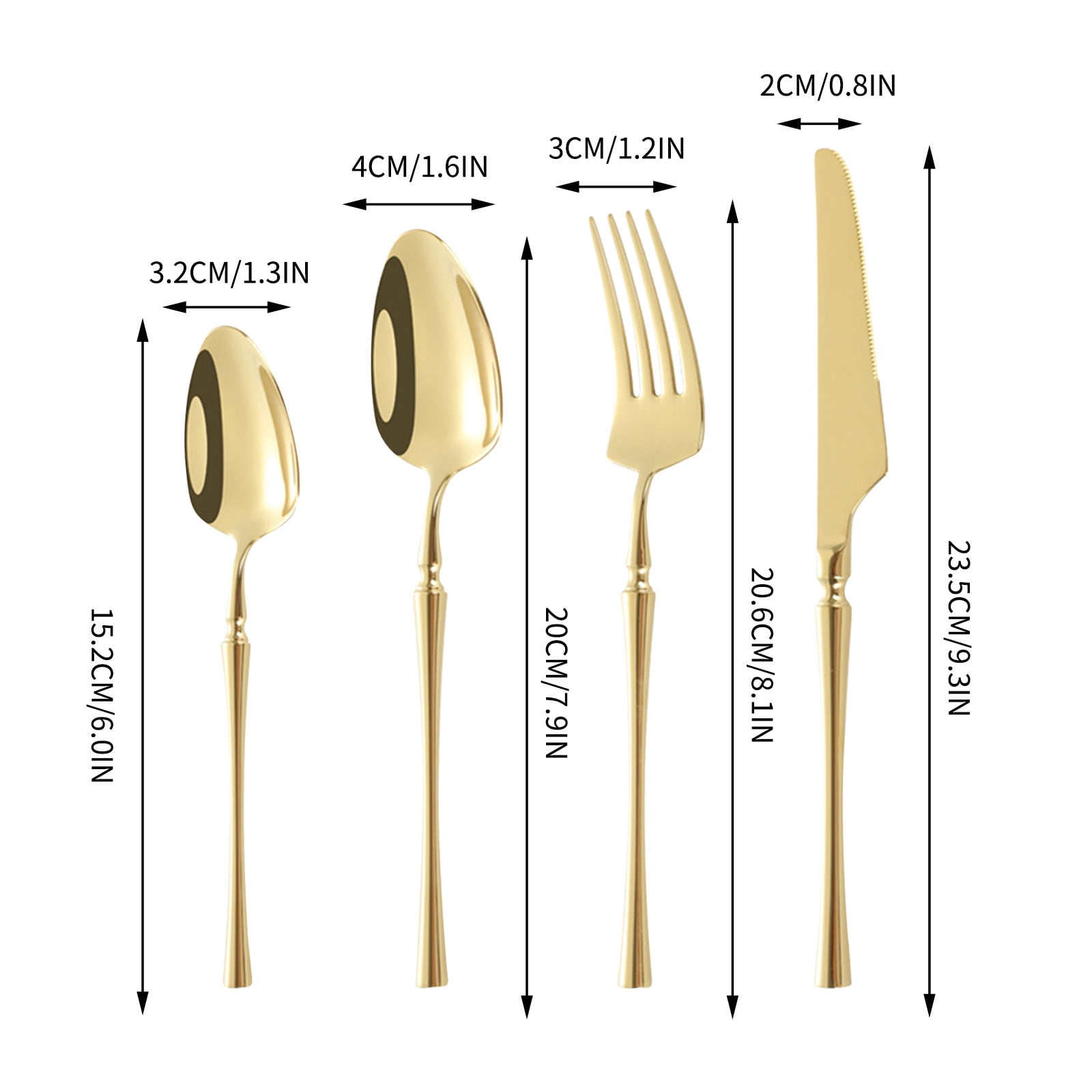 SouMaox Stainless Steel Flatware Set Ergonomic Dinnerware Utensils ...