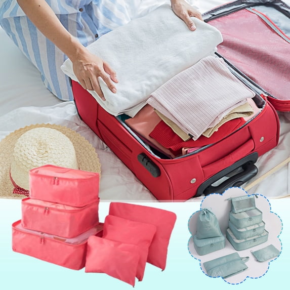 SouMaox Travel Organizer Set Lightweight Packing Cubes Portable Luggage ...