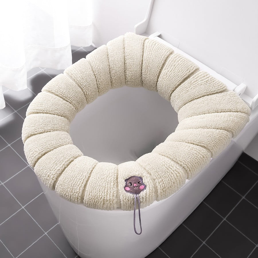 SouMaox Washable Toilet Seat Cover Warm Plush Padding Commode Mat ...