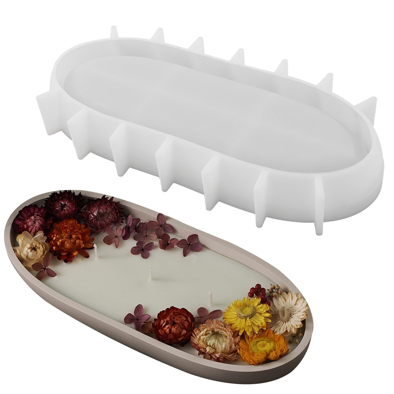 Souarts Large Dish Silicone EC36 Molds for Resin, Plate Resin Molds for ...