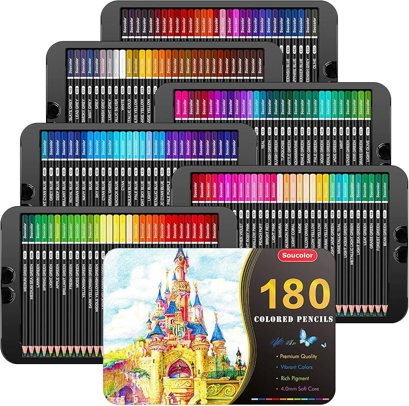 Soucolor 72-Color Colored Pencils for Adult Coloring Books, Back to ...