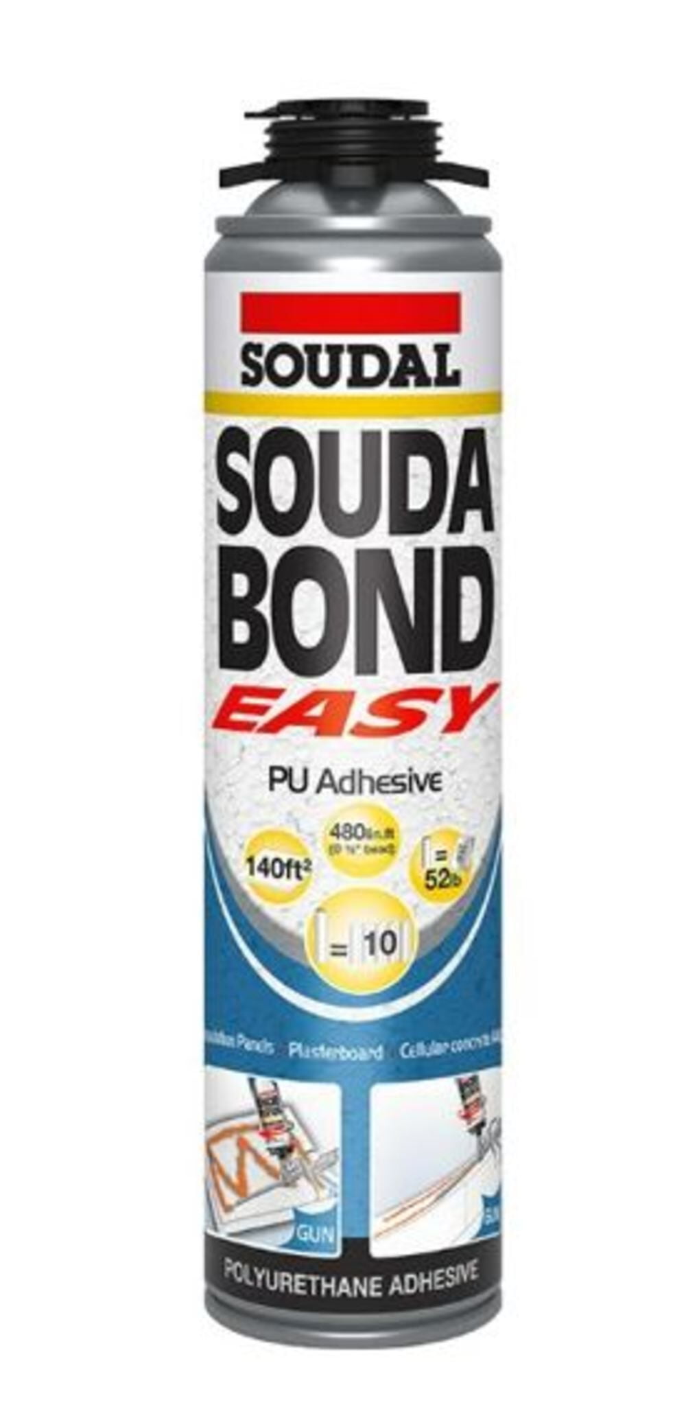 Soudal 24 Oz Aerosol Can Gun Soudabond Easy Pu Adhesive - Walmart.com